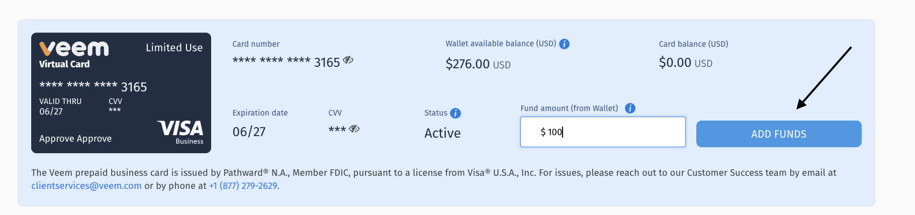 How to Load Your Veem Virtual Card